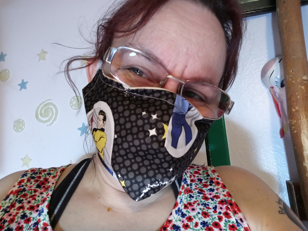 Star Trek Comic Face Mask: Washable Cotton With 5 PM2.5 Filters - Etsy