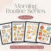 Morning Routine Sticker Bundle – 4 A4 Cute Digital Planner Sheets - Etsy