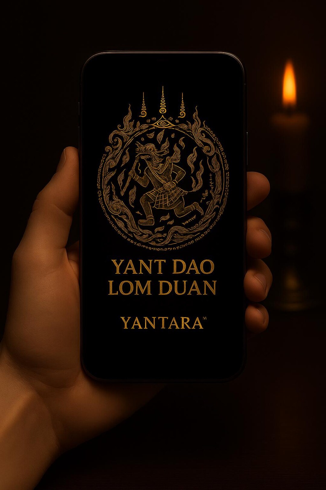 Yant Dao Lom Duan Digital Wallpaper: Thai Yantra for Charm & Fortune ...