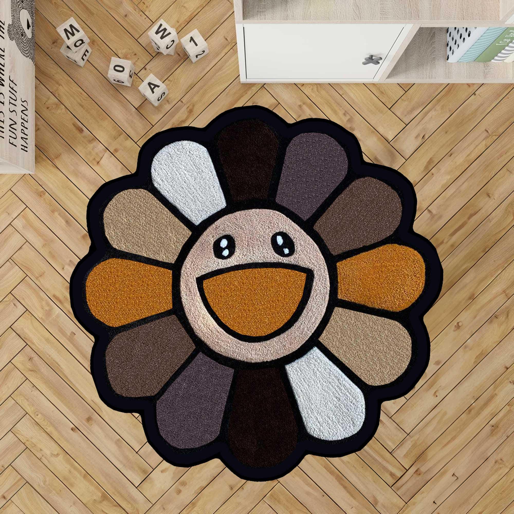 Takashi Murakami Rug, Takashi Murakami Flower Rug, Takashi Smiley Face ...