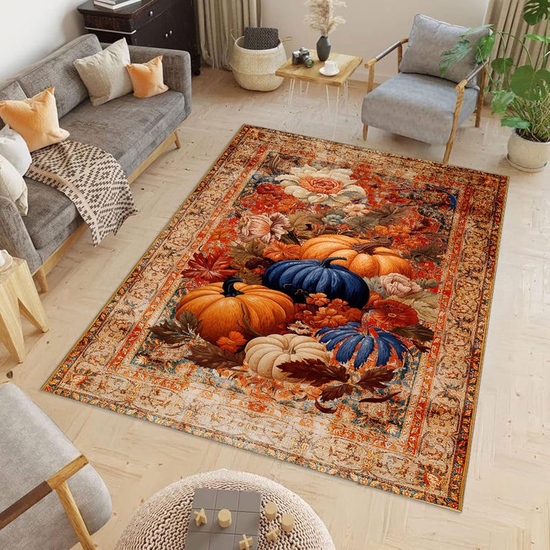Pumpkin Autumn Rug - Etsy