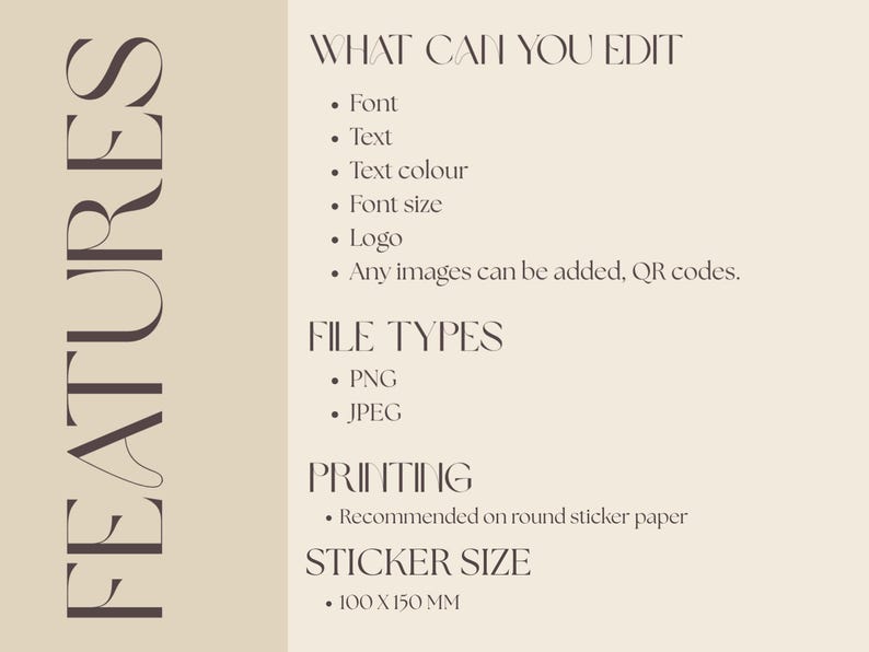Sticker Label Template, Canva Template, Sticker Template, Thank You ...