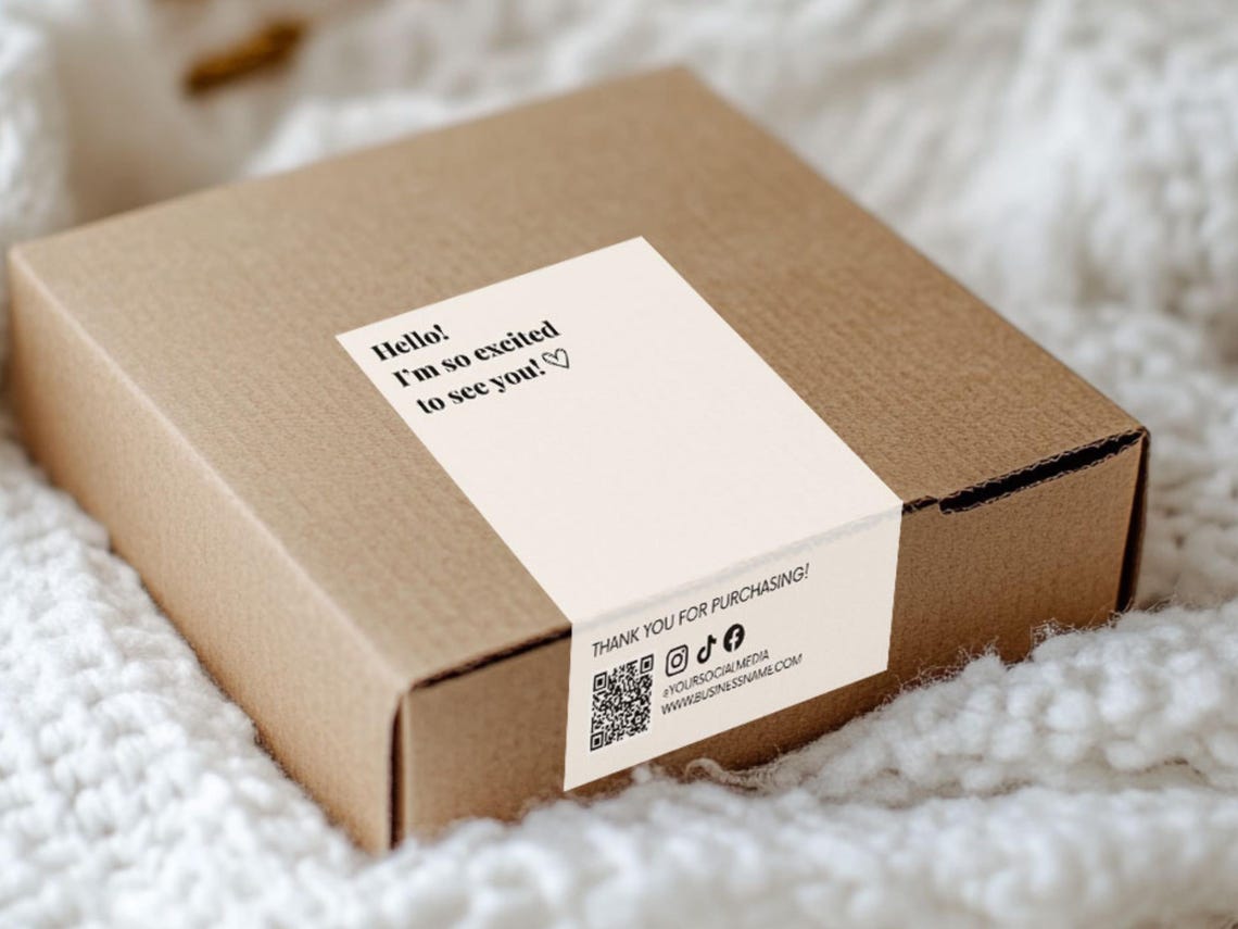 Thank You Sticker Label, Box Label, Small Business Label, Label for ...
