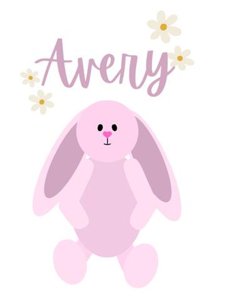 Jellycat Bunny Personalised Poster - Etsy
