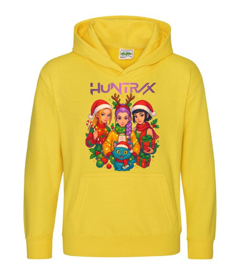 KPOP Demon Hunters Huntrix Christmas Hoodie Holiday Xmas Unisex Kids ...