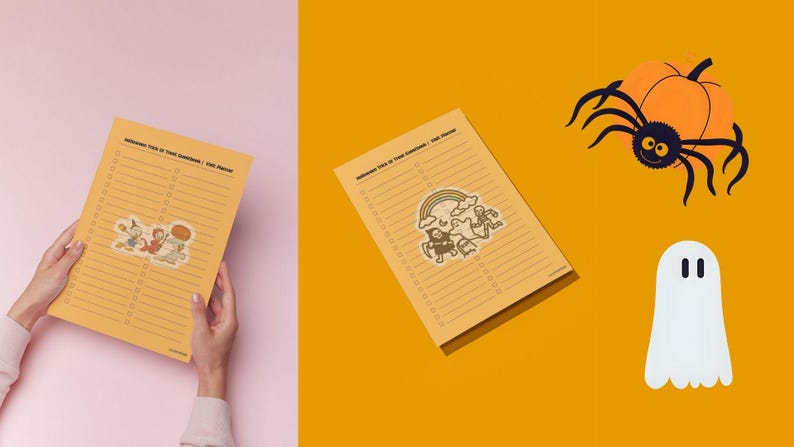 Helloween Trick or Treat Vist Planner | Guestbook | 3 Designs Bundle ...