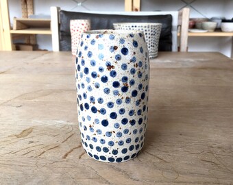 White Polka Dot Vase | Etsy