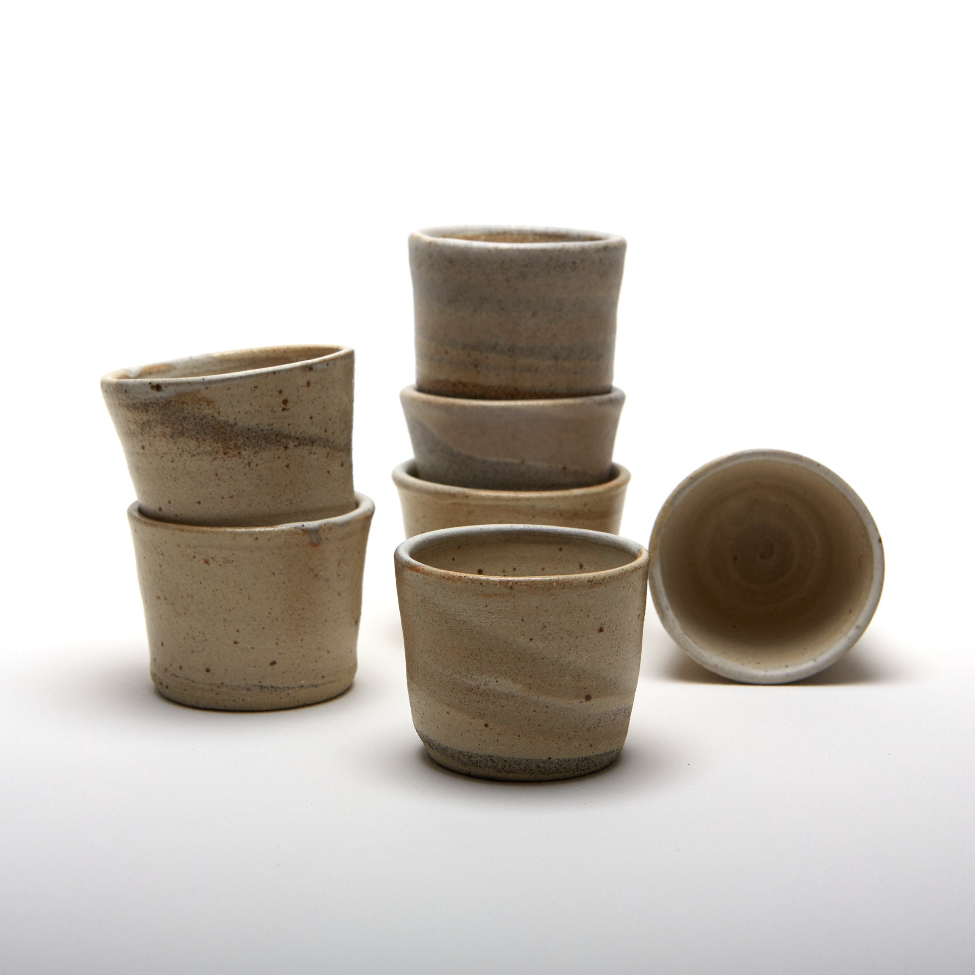 Espresso Cups, Coffee Cups, Ceramics by Polli Pots, Rustic Unique Tiny ...