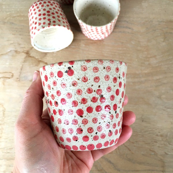 Polka Dot Coffee Cup - Etsy