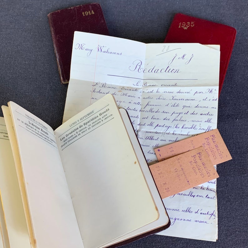 Antique Diaries Instant Collection of 3. Vintage Collectibles 1912 ...