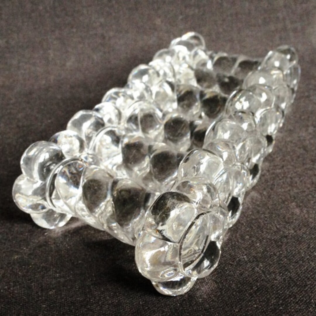 Antique Set of 12 Crystal Glass Knife Stands. Vintage Series of Cutlery ...