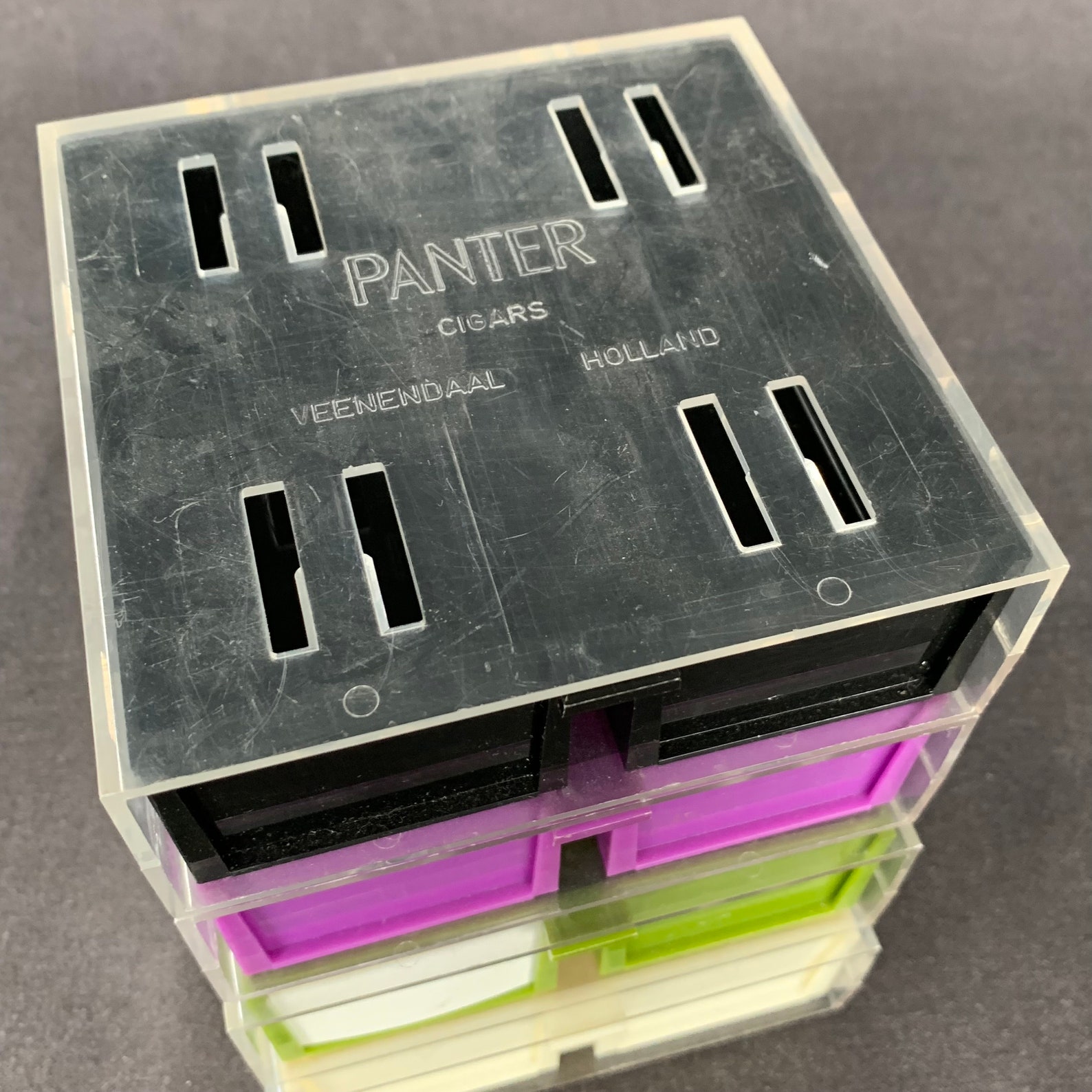 Vintage Plastic Drawer Storage Cabinet Branded Panter Cigars Holland ...
