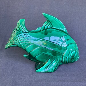 Art Deco Green Ceramic Fish. Mid Century Vintage Sea Home Cottage ...