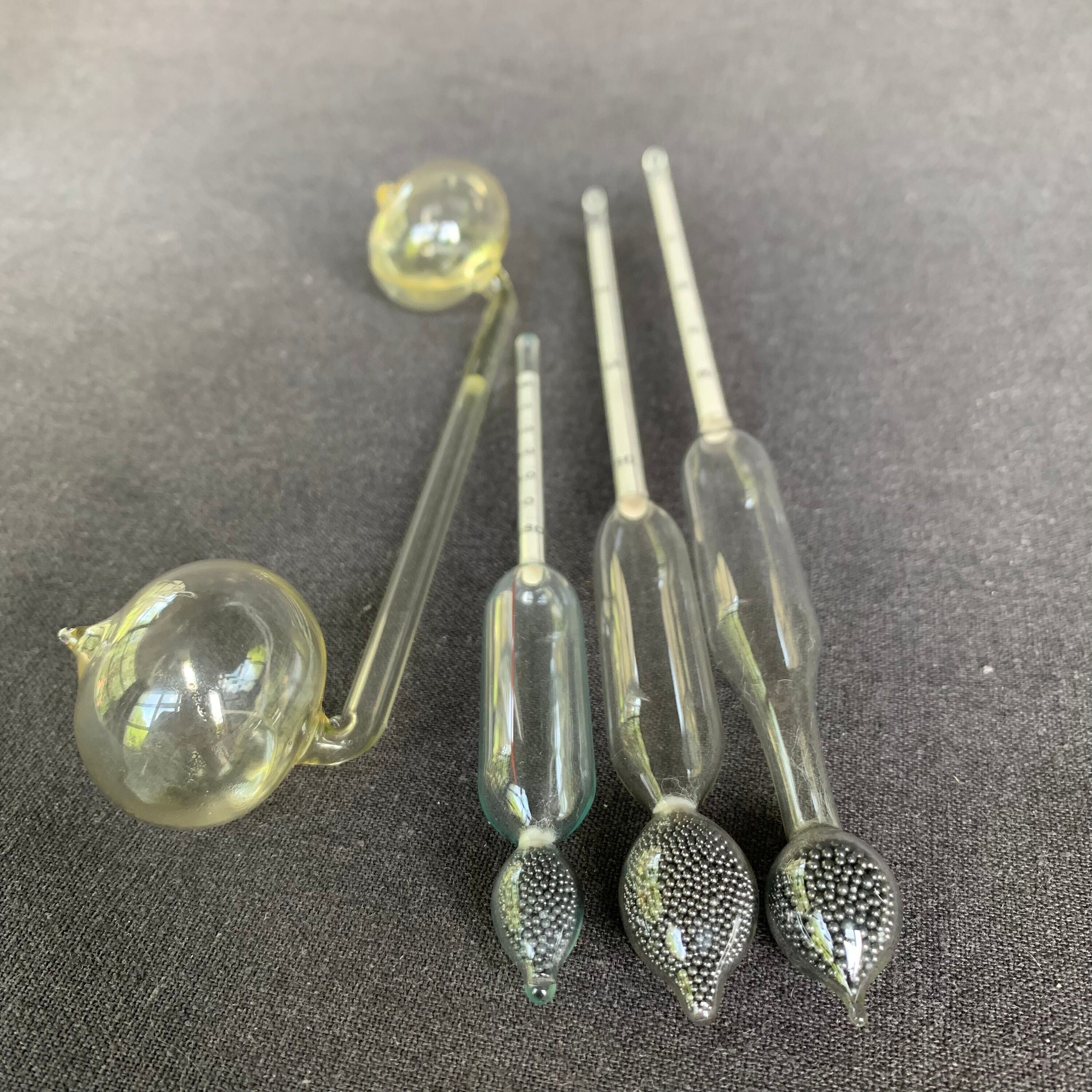 Antique Aréomètre De Baumé Instant Collection of 4 Hydrometer Measuring ...