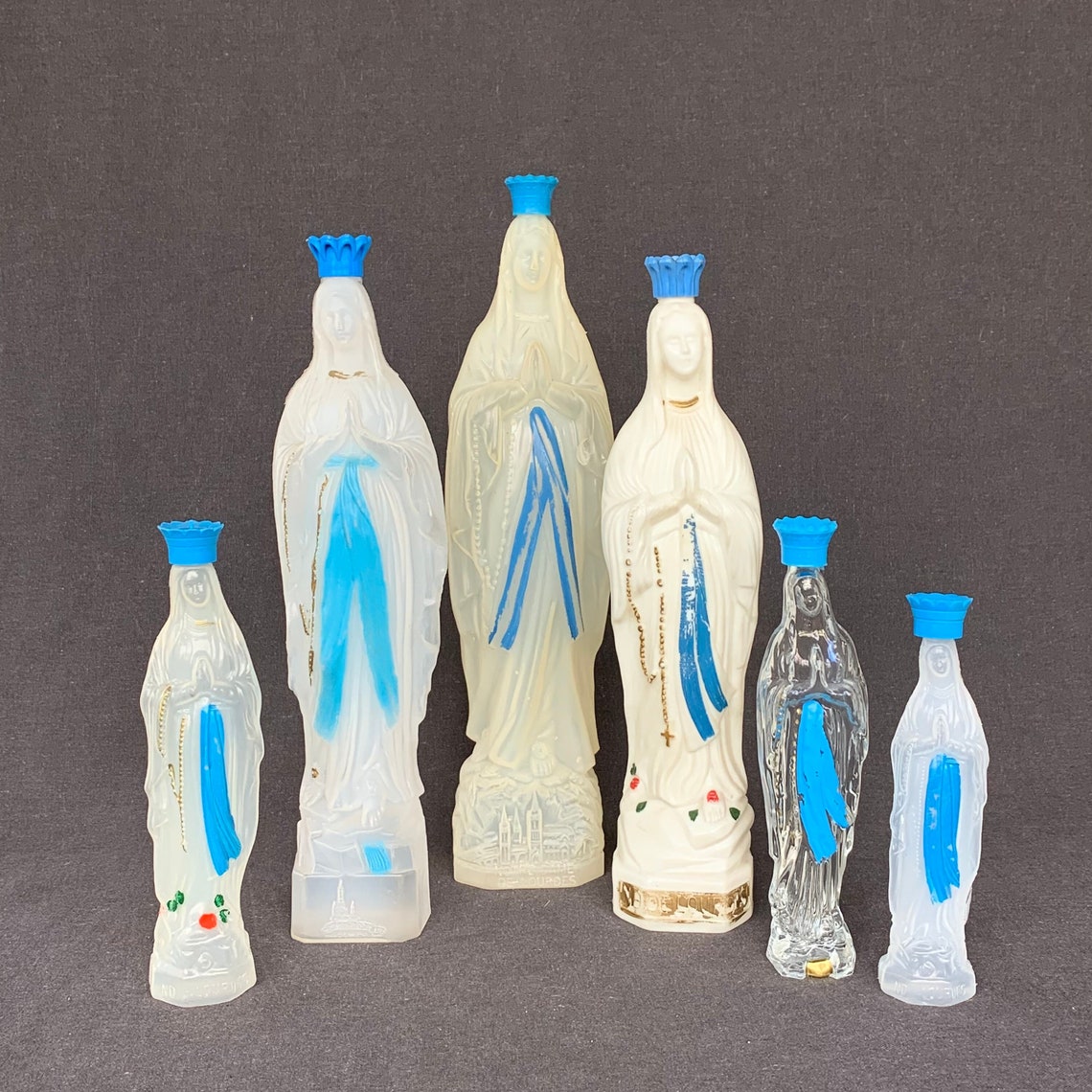 The French Holy Water Virgin Bottles Instant Collection of - Etsy