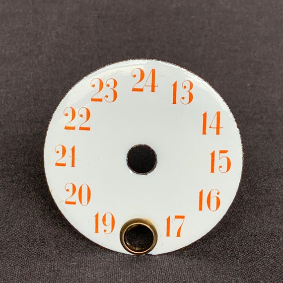 Antique Enamel Clockface With Pm Hours Dial. Rescued Retro - Etsy