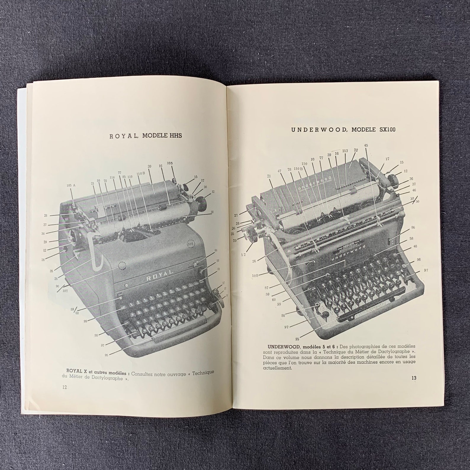 Vintage AZERTY Typing Learning Book. Retro Typewriter - Etsy