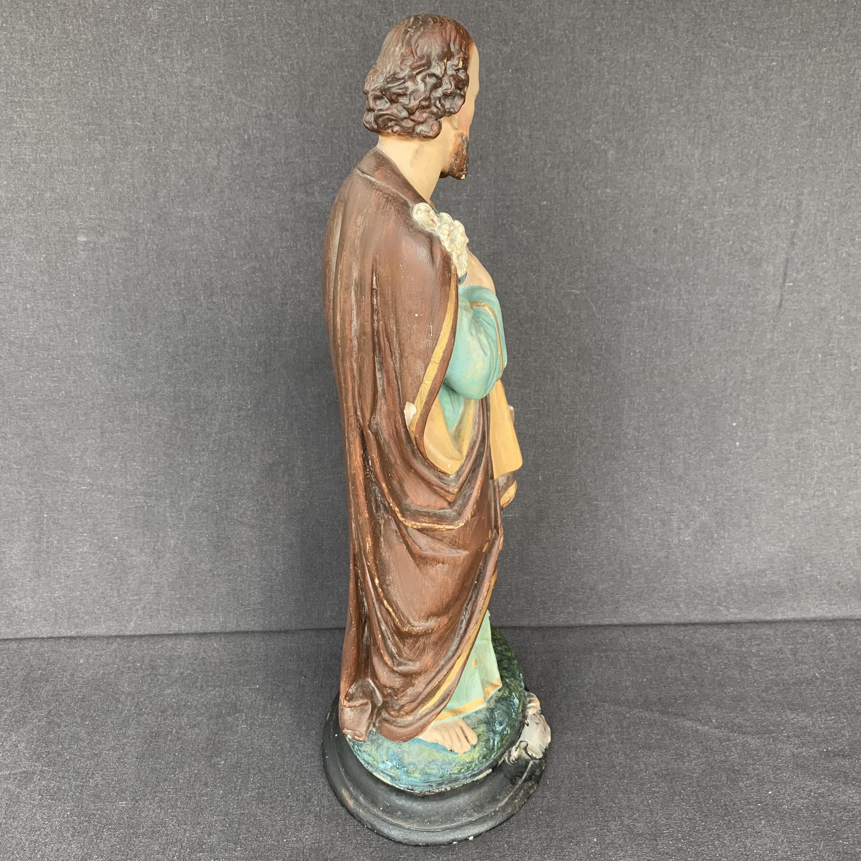 Large Vintage Saint Joseph With Jesus Child Religious Statue. French ...