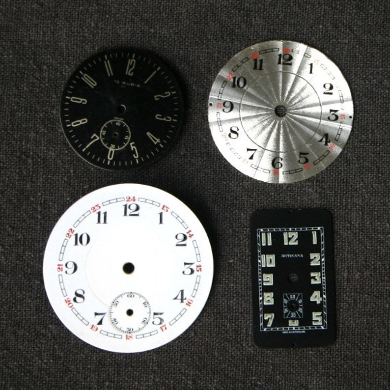 Antique Watch Dial or Clockface Instant Collection of 4. - Etsy