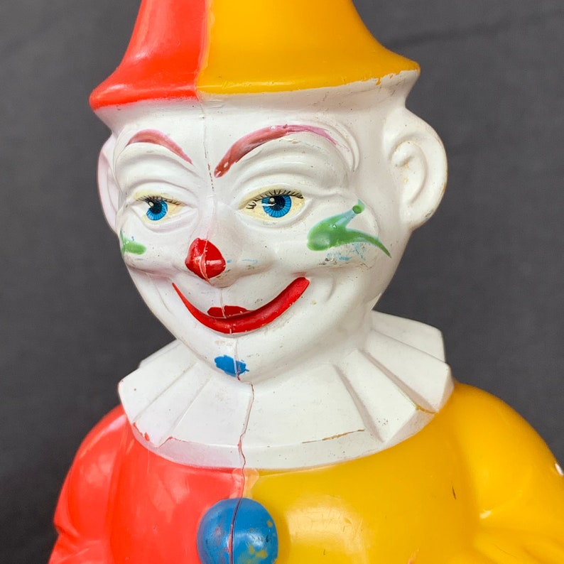 Vintage Toy Roly Poly Clowns Duo. Nursery Retro Decor Display. - Etsy