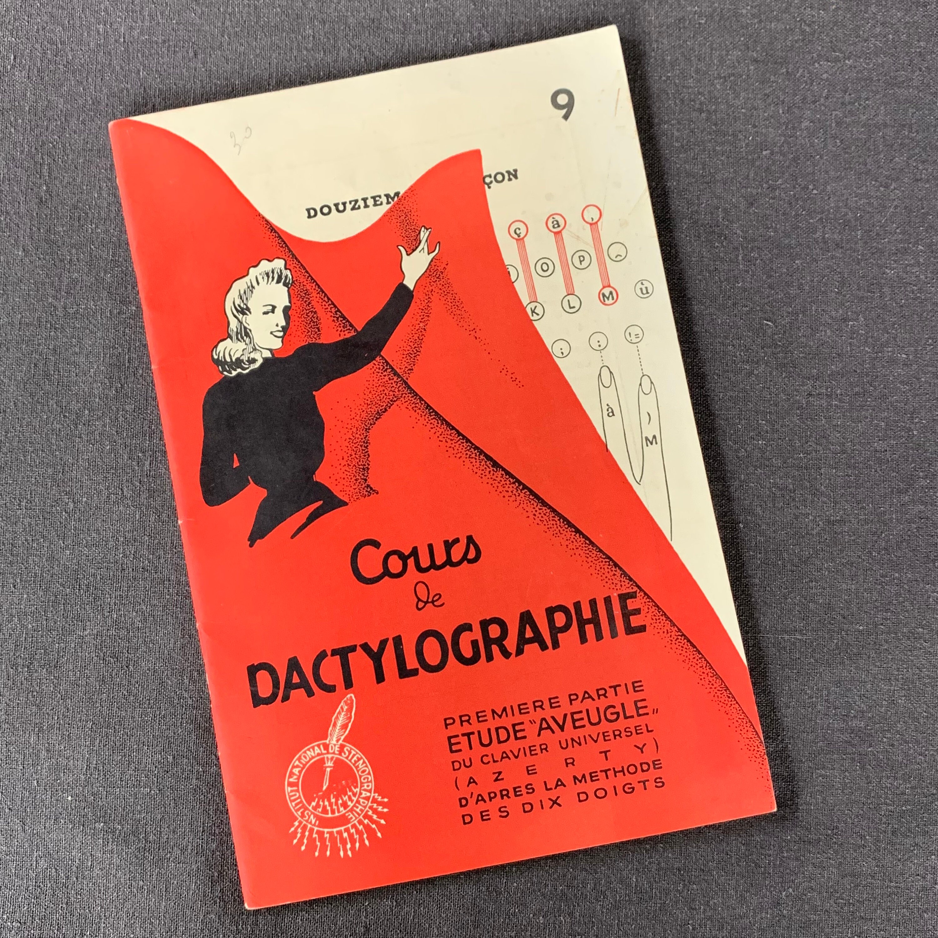 Vintage AZERTY Typing Learning Book. Retro Typewriter - Etsy