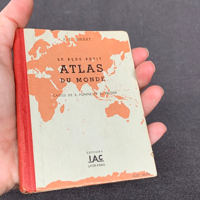 The Smallest French Atlas. Have the World in Your Pocket. 1940 - Etsy