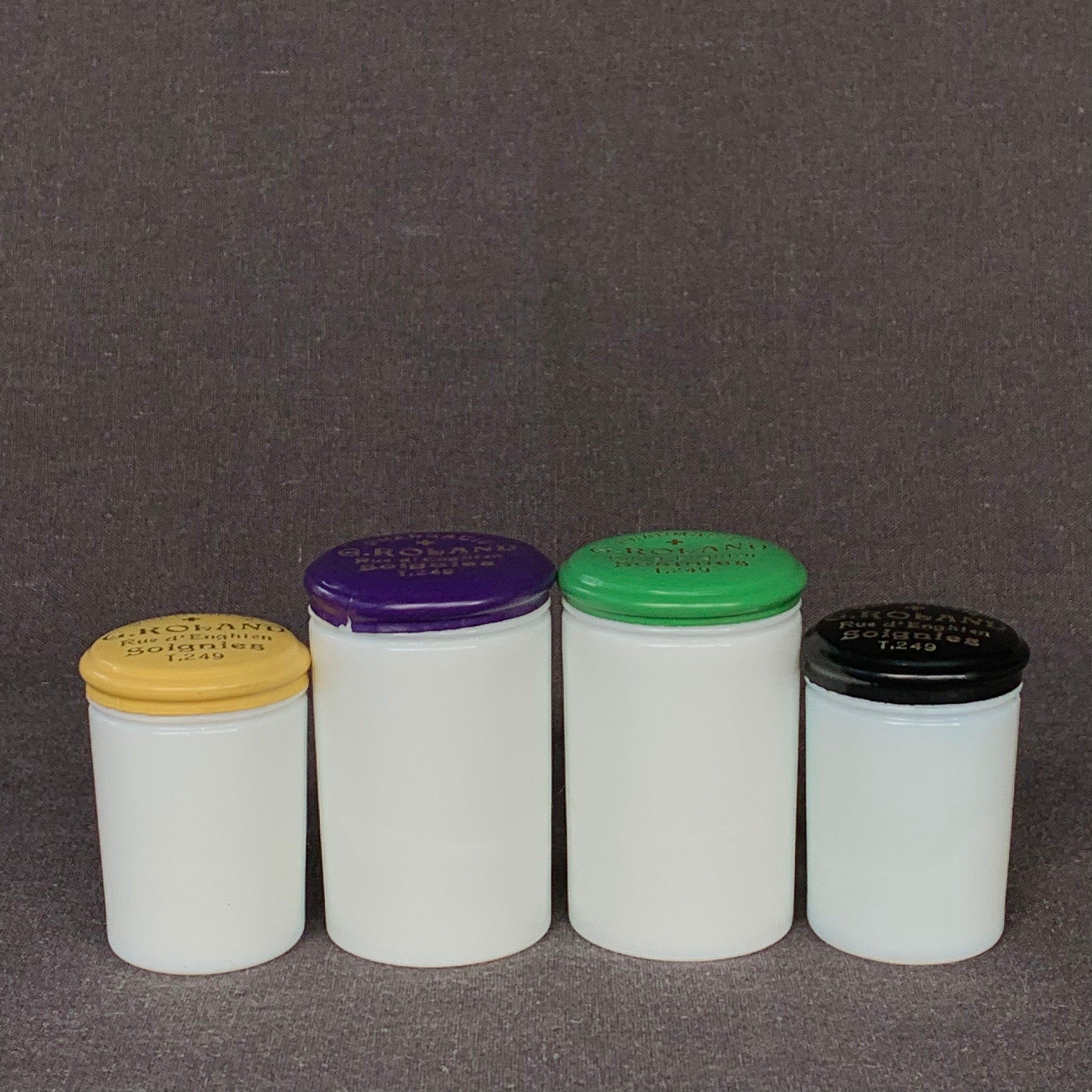 Vintage Pharmacy Porcelain Containers. Laboratory Scientist Set of 4 ...