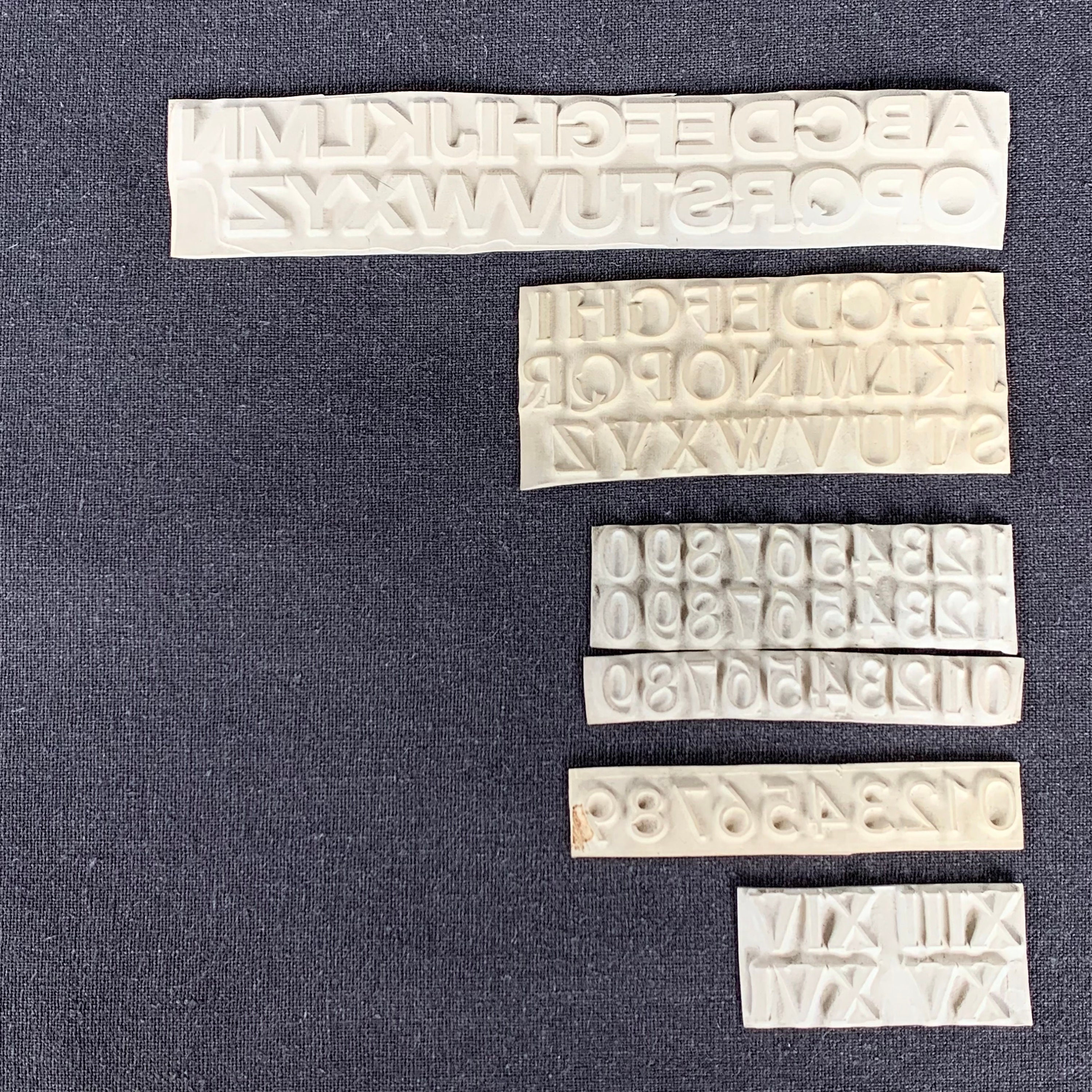 Vintage Alpha Numerical Stamp Complete Kit. Mail Art Paper Collage ...