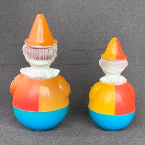 Vintage Toy Roly Poly Clowns Duo. Nursery Retro Decor Display. Antique ...