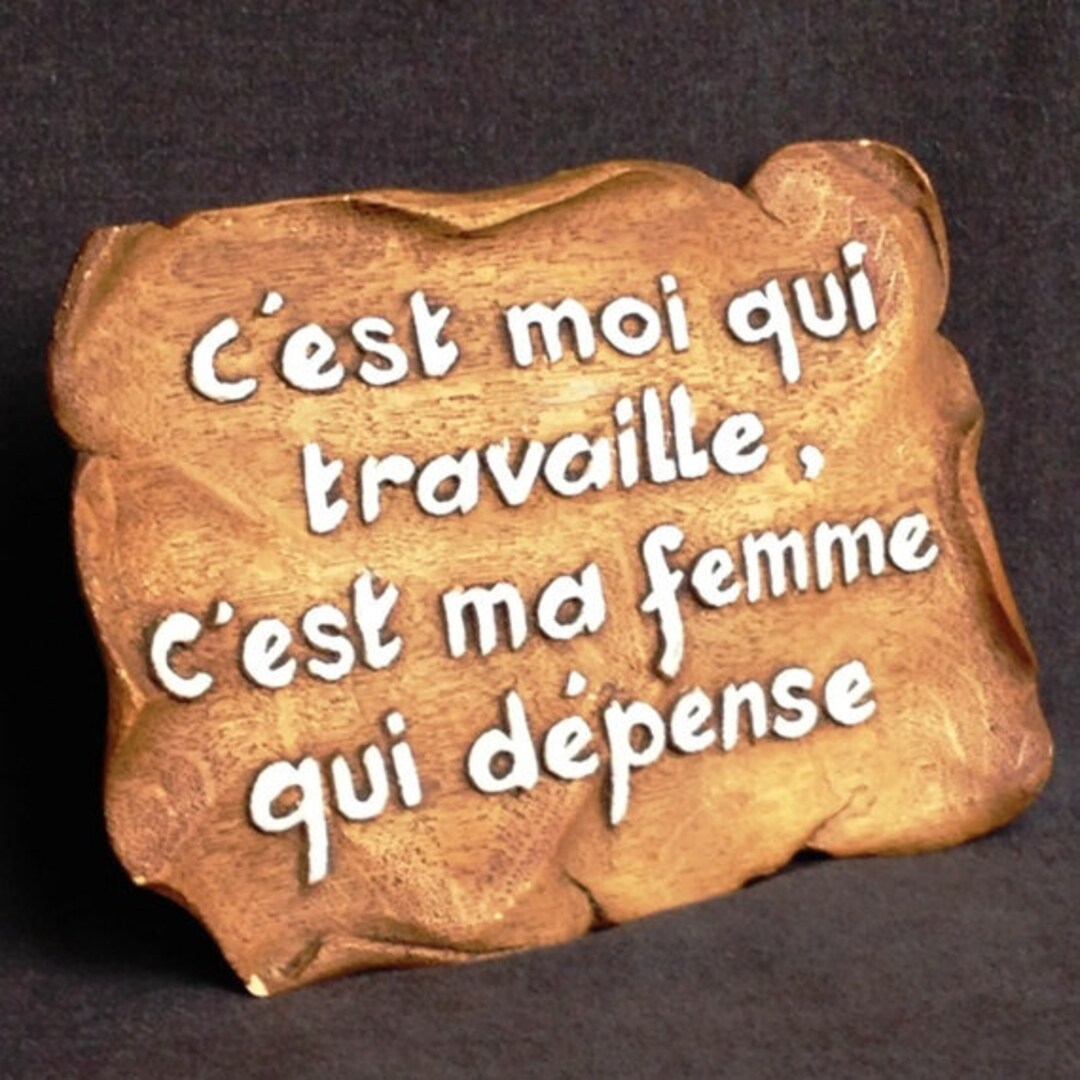 Fun Retro Humorous French Saying Plate. Funny Misogynist Humor Gift ...