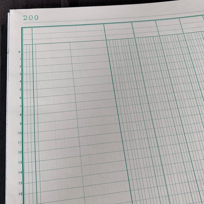 Vintage Large Blank Record Book for Collage Journaling. Retro ...