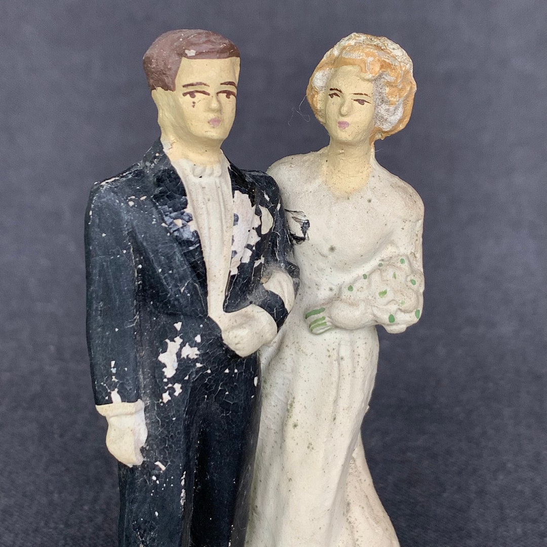 Antique Wedding Cake Topper... Engagement Marriage Retro Gift Idea ...