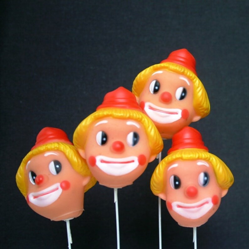 Fun Clown Faces Vintage Cake Topper. Kids Party Table Setting - Etsy