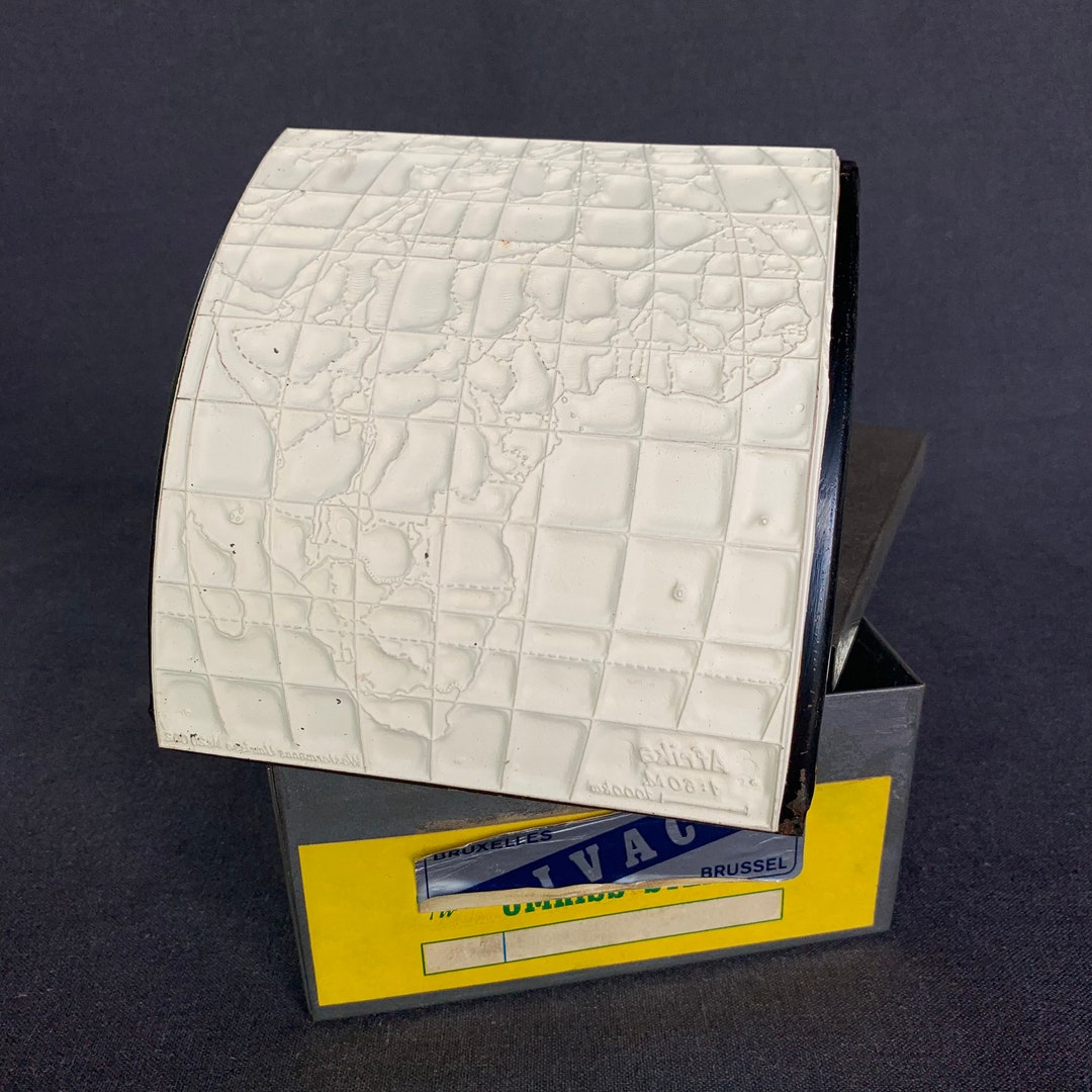 Vintage Large Africa Map Stamp Plate in Original Box. Fab Find for ...