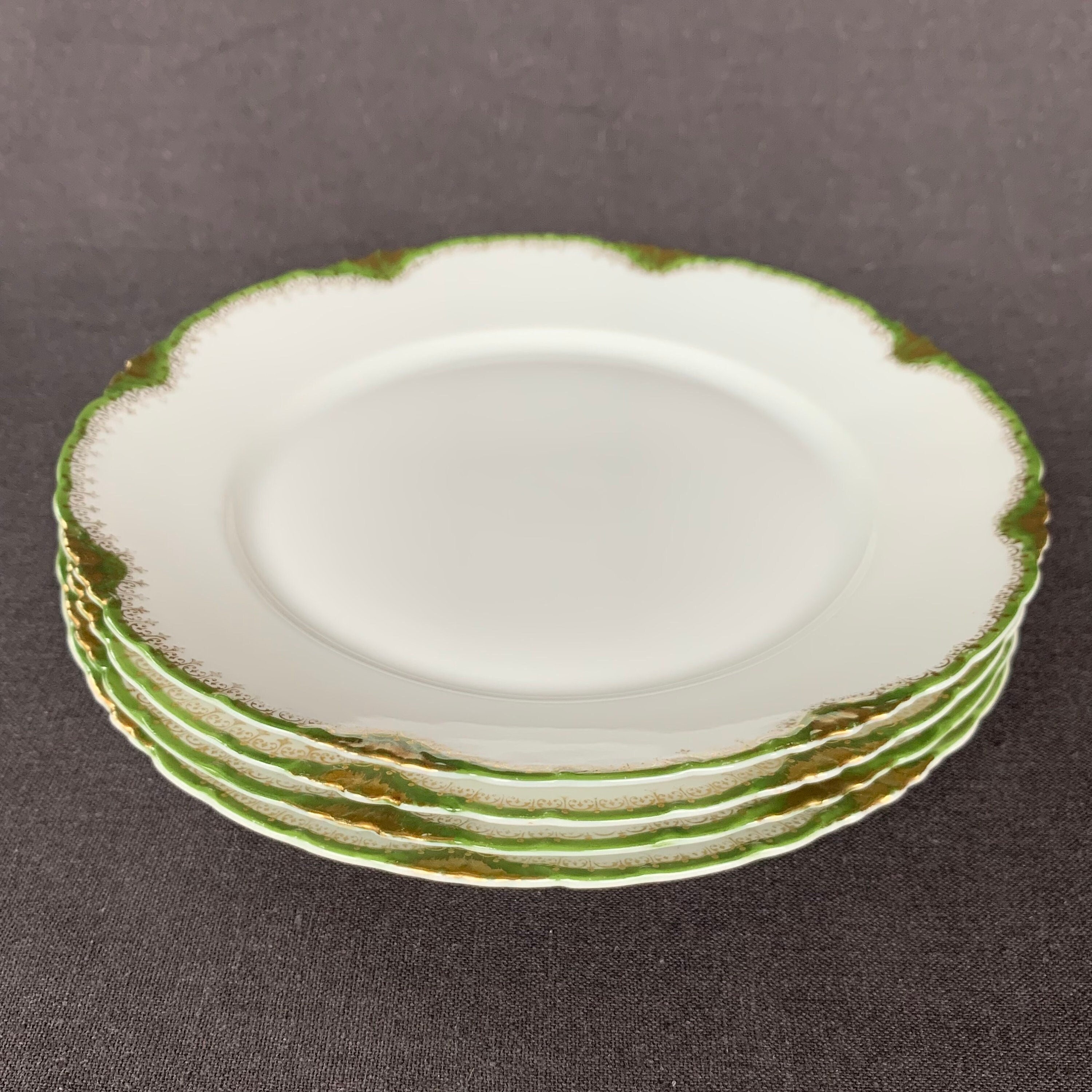 Vintage Rosenthal Dessert Plates Set of 4. Versailles Bavaria Green and ...