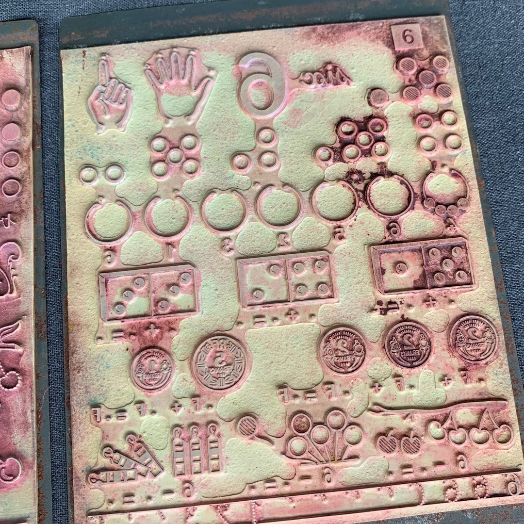 Vintage Mathematics Class Counting Lessons Rescued Stamps Printing ...