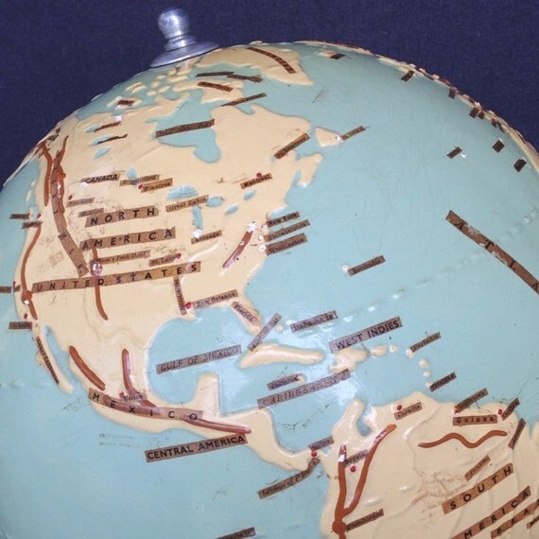 World Relief Tactile Globe for Blinds. Philips Collectible for Travel ...
