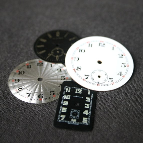 Antique Watch Dial or Clockface Instant Collection of 4. | Etsy