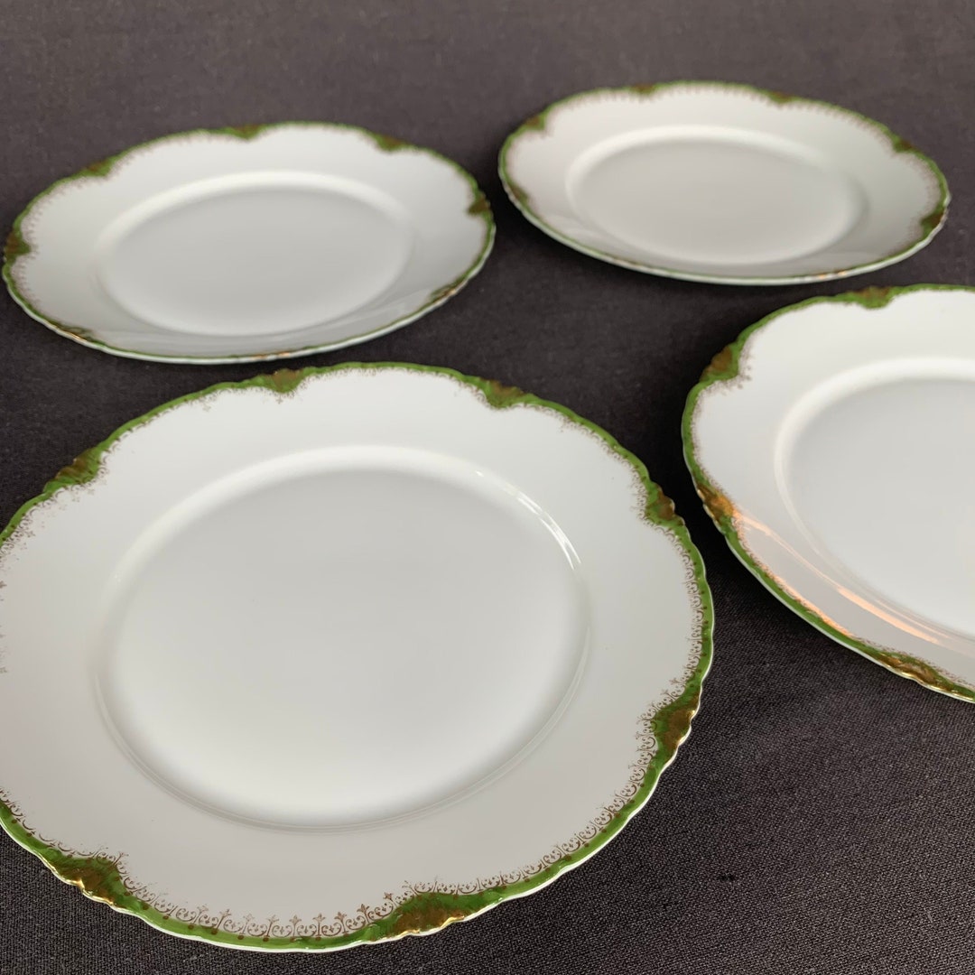 Vintage Rosenthal Dessert Plates Set of 4. Versailles Bavaria Green and ...