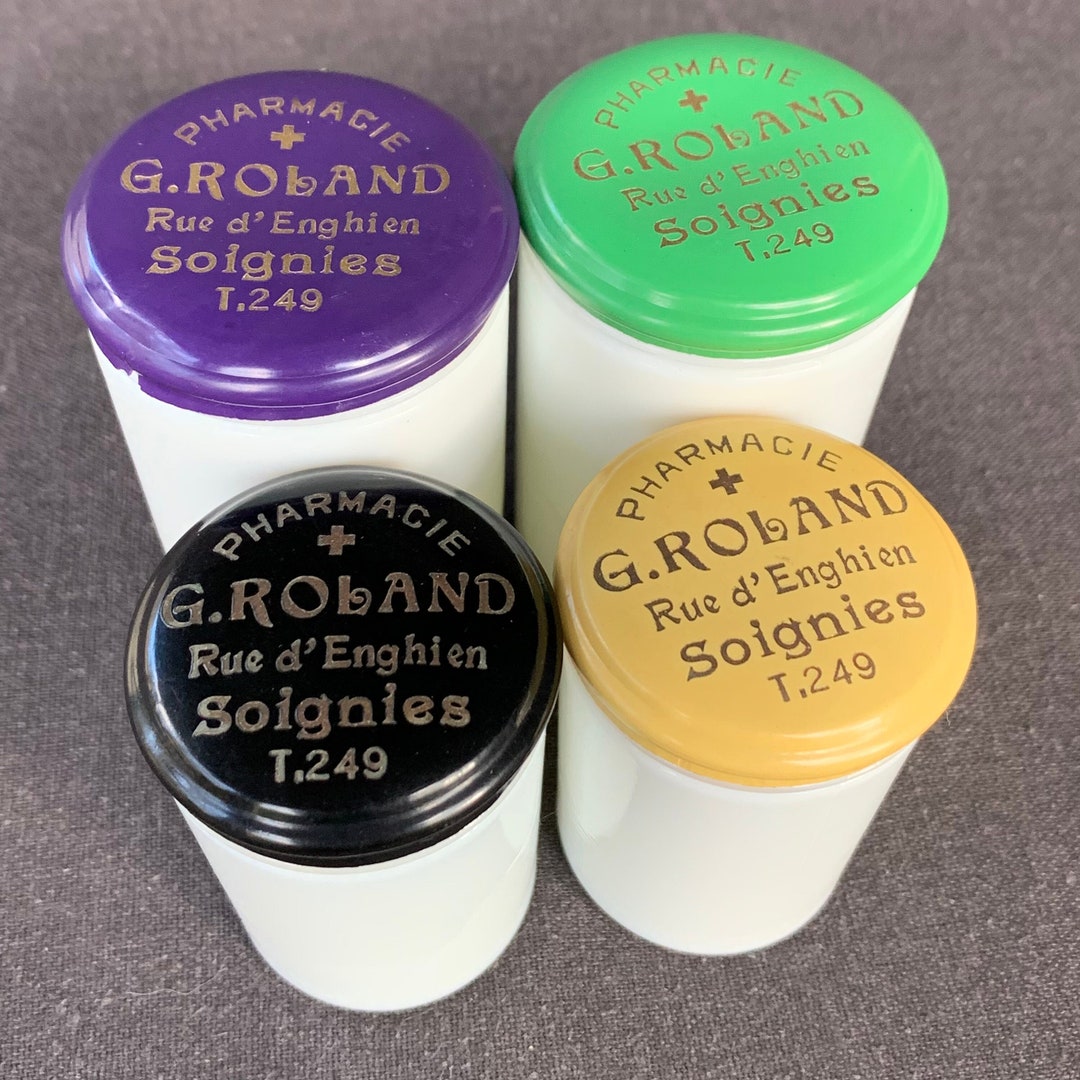 Vintage Pharmacy Porcelain Containers. Laboratory Scientist Set of 4 ...