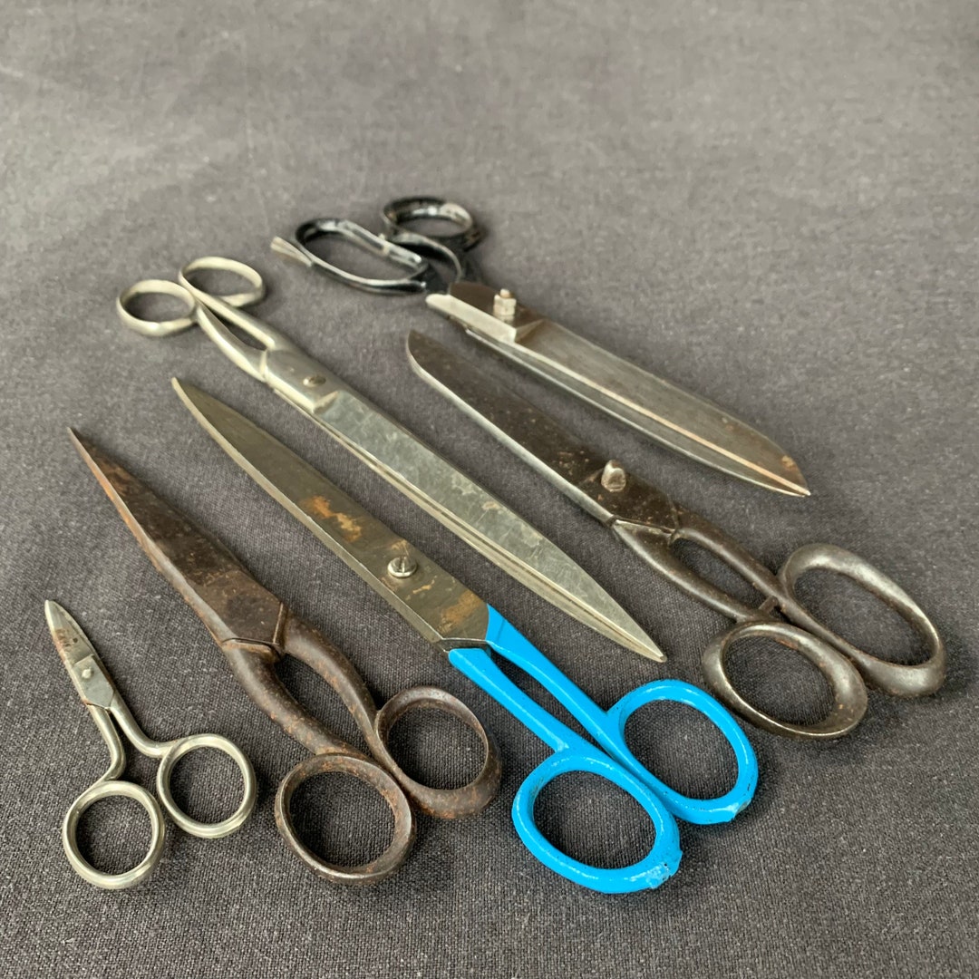 Vintage Scissors Instant Collection of 6 Pairs. Retro Office Craft ...