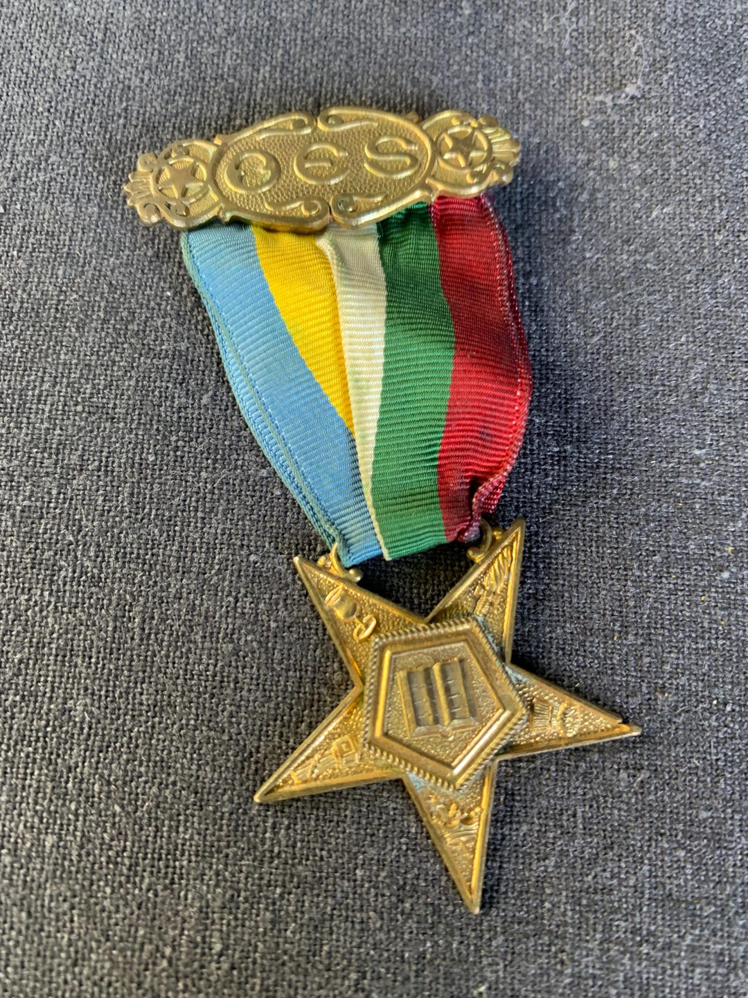 Vintage Masonic Order of the Eastern Star OES Golden Medal. Secret ...