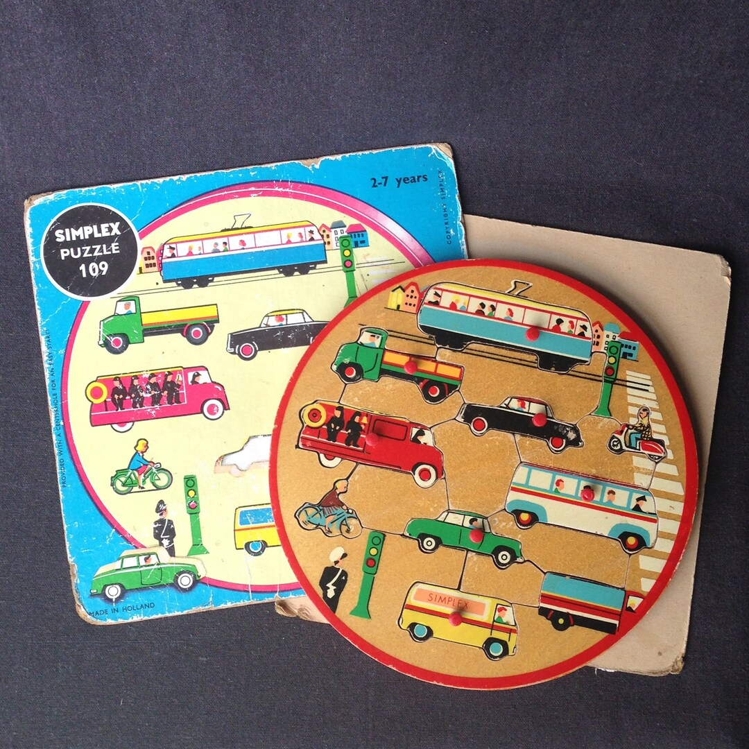 Vintage Means of Transport Jigsaw Puzzle Retro Kids Pre School Simplex ...