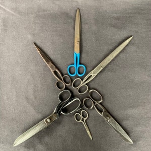 Vintage Scissors Instant Collection of 6 Pairs. Retro Office Craft ...