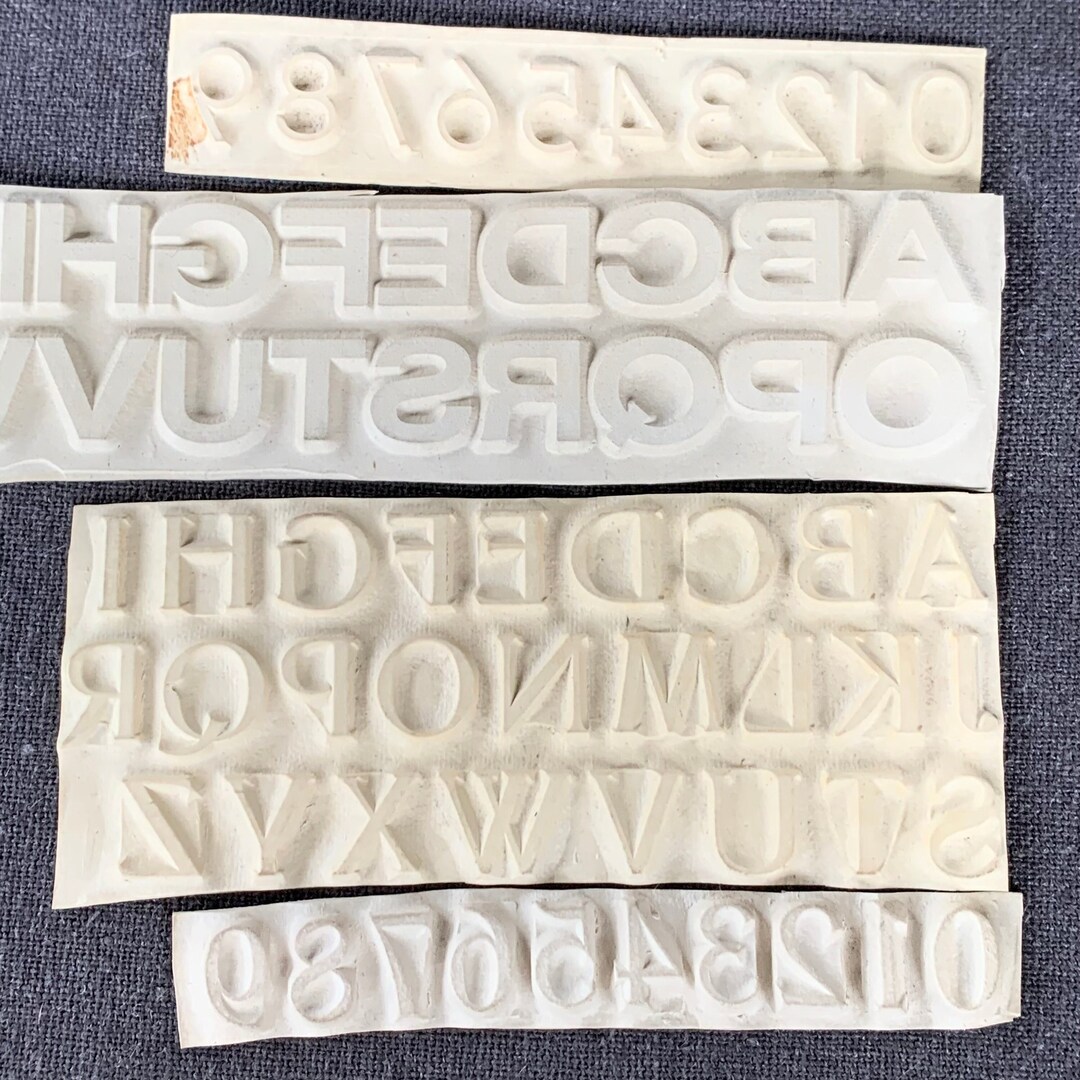 Vintage Alpha Numerical Stamp Complete Kit. Mail Art Paper Collage ...