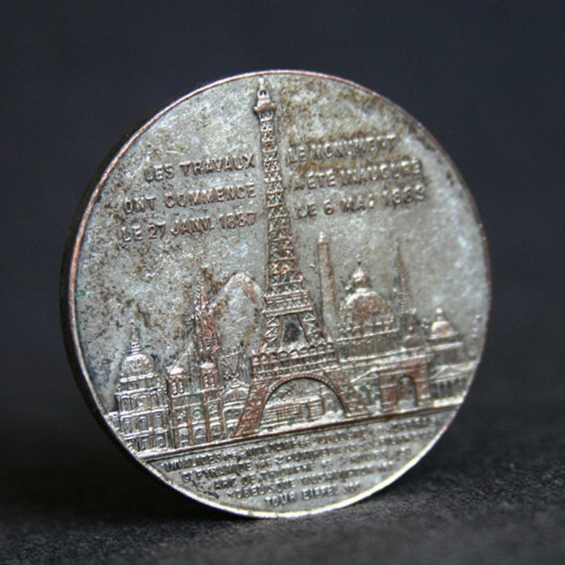 French Commemorative Souvenir From the Eiffel Tower in Paris. 1889 ...