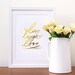 Live Laugh Love Gold Foil Type Print for Your Wall. Motivational Saying ...
