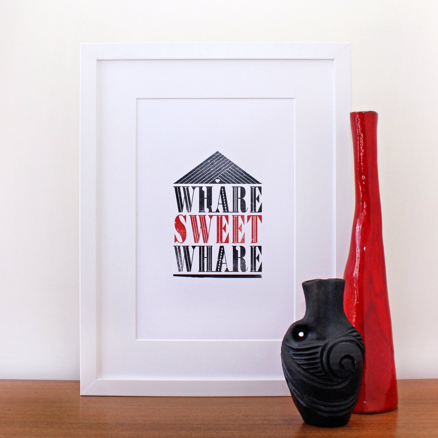 Whare Sweet Whare Typographic Print Inspired by New Zealand - Etsy