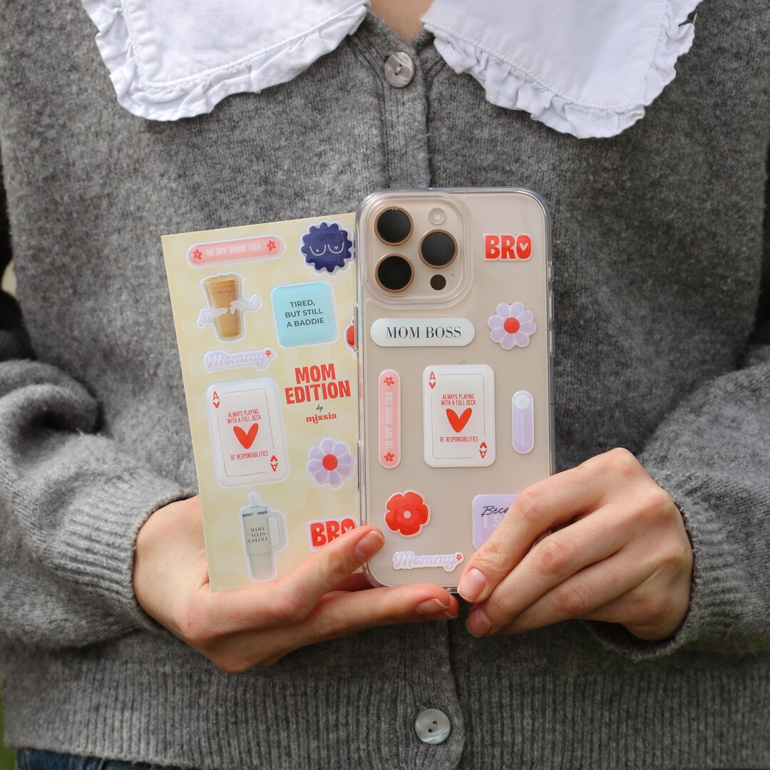 Waterproof Funny Mom Epoxy Stickers for Phone Cases – Mama Sticker Pack ...