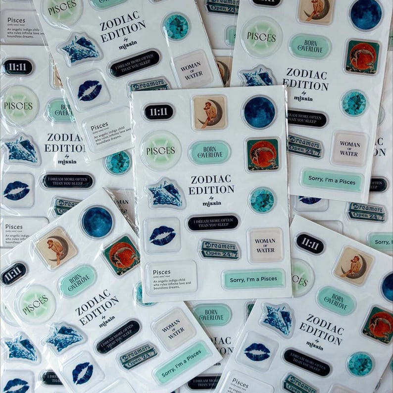 Pisces Zodiac Sticker | Astrology Lover Gift - Etsy